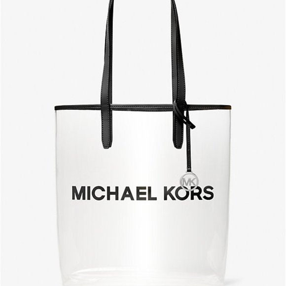 Michael Kors | Bags | The Michael Jet Set Large Clear Vinyl Tote Bag ...